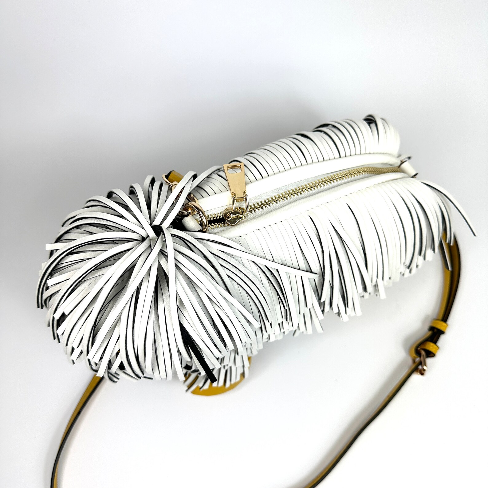 Fringe Dog Shaped Crossbody Bag Unique Purse Faux Leather Tassel Bag ...