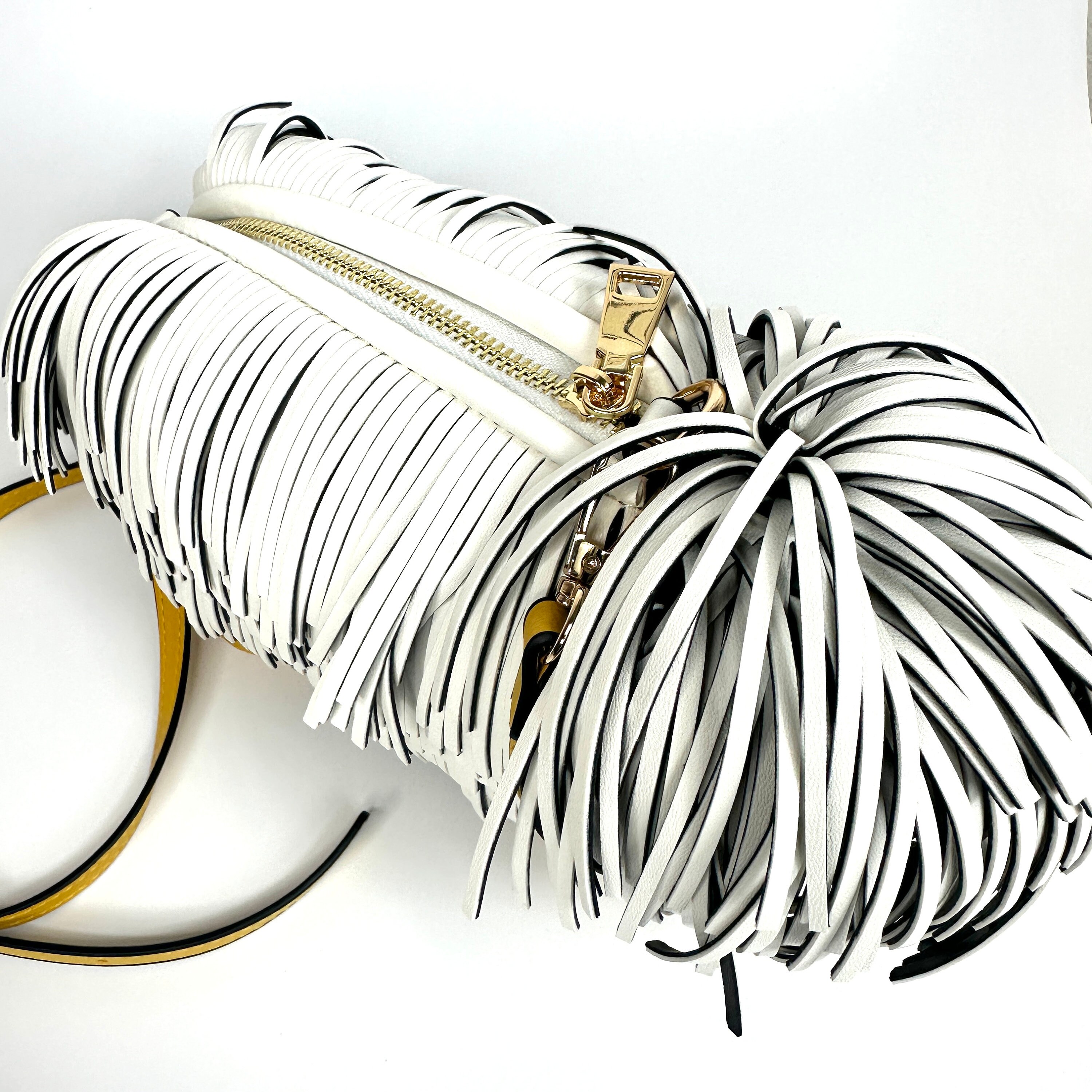 Fringe Dog Shaped Crossbody Bag Unique Purse Faux Leather Tassel Bag ...