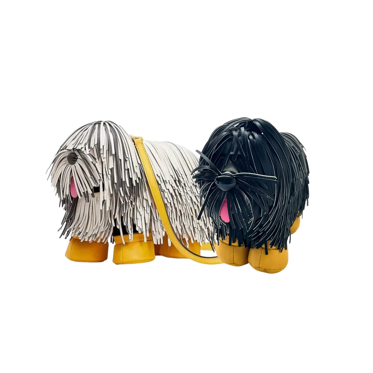 Fringe Dog Shaped Crossbody Bag Unique Purse Faux Leather Tassel Bag ...