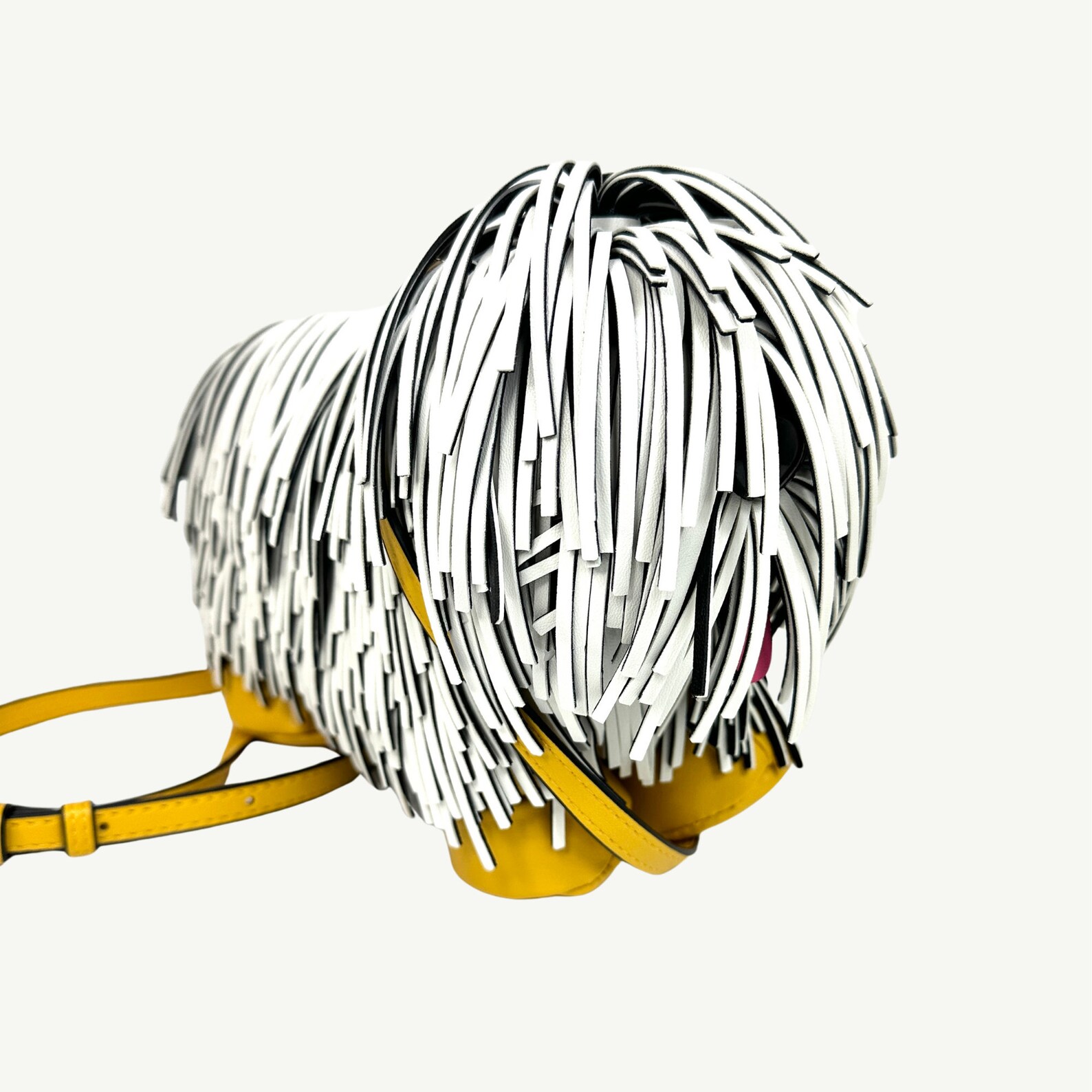 Fringe Dog Shaped Crossbody Bag Unique Purse Faux Leather Tassel Bag ...