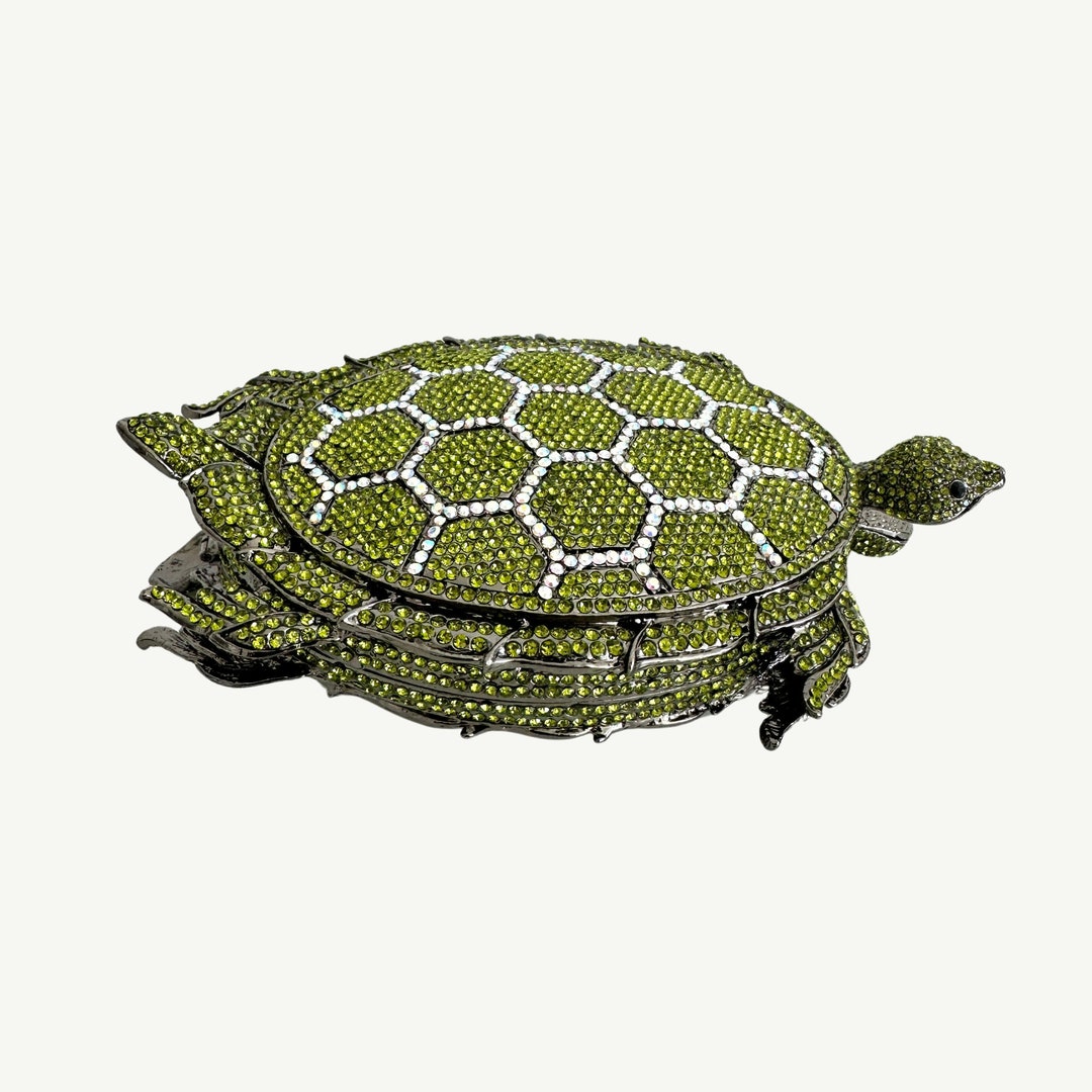 Crystal Turtle Clutch Purse | Turtle Handbag for Homecoming | Wedding ...