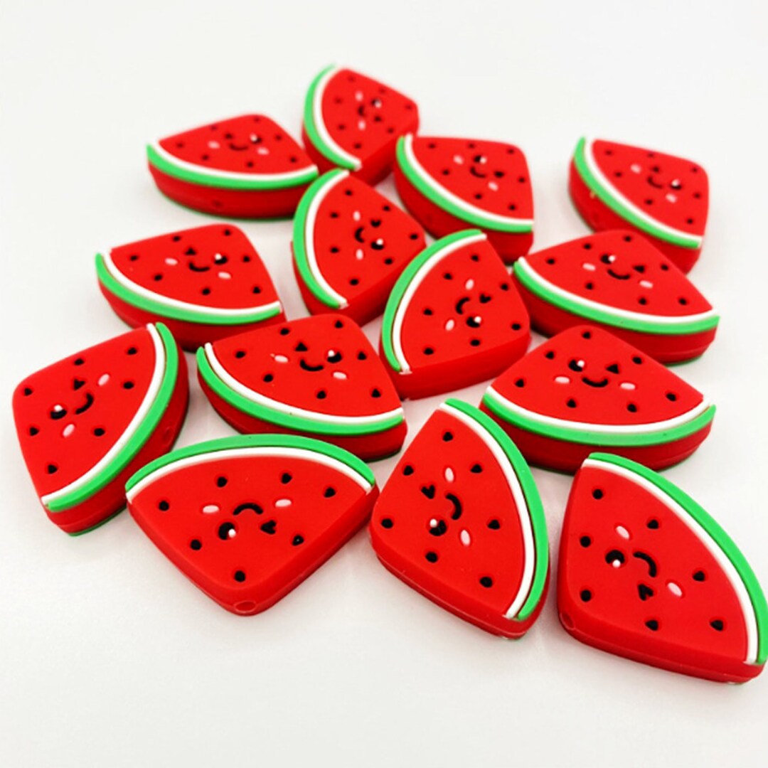 Watermelon Silicone Beads Triangle Red Watermelon Slice - Etsy Ireland