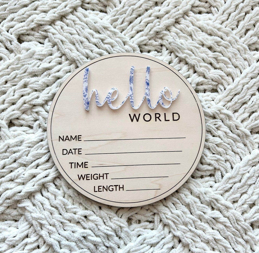 Newborn Hospital Birth Stat Circle Flower Baby Birth - Etsy