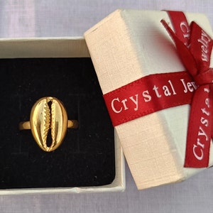 Cowrie Shell Ring, Handmade Shell Ring, Statement Ring, Money Cowrie ...