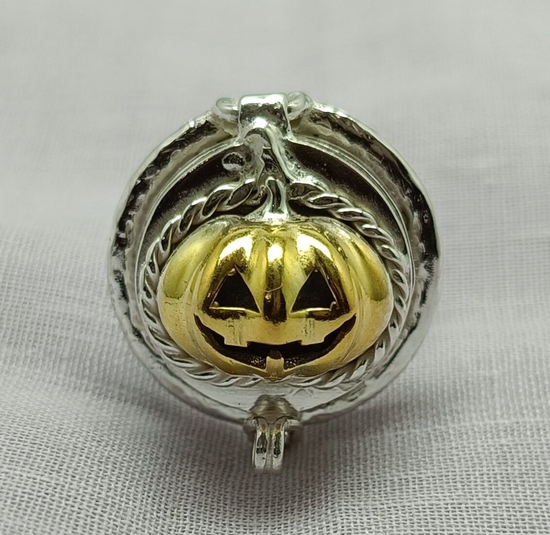 Pumpkin Face Poison Ring Poison Locket Ring Ghost Pumpkin - Etsy