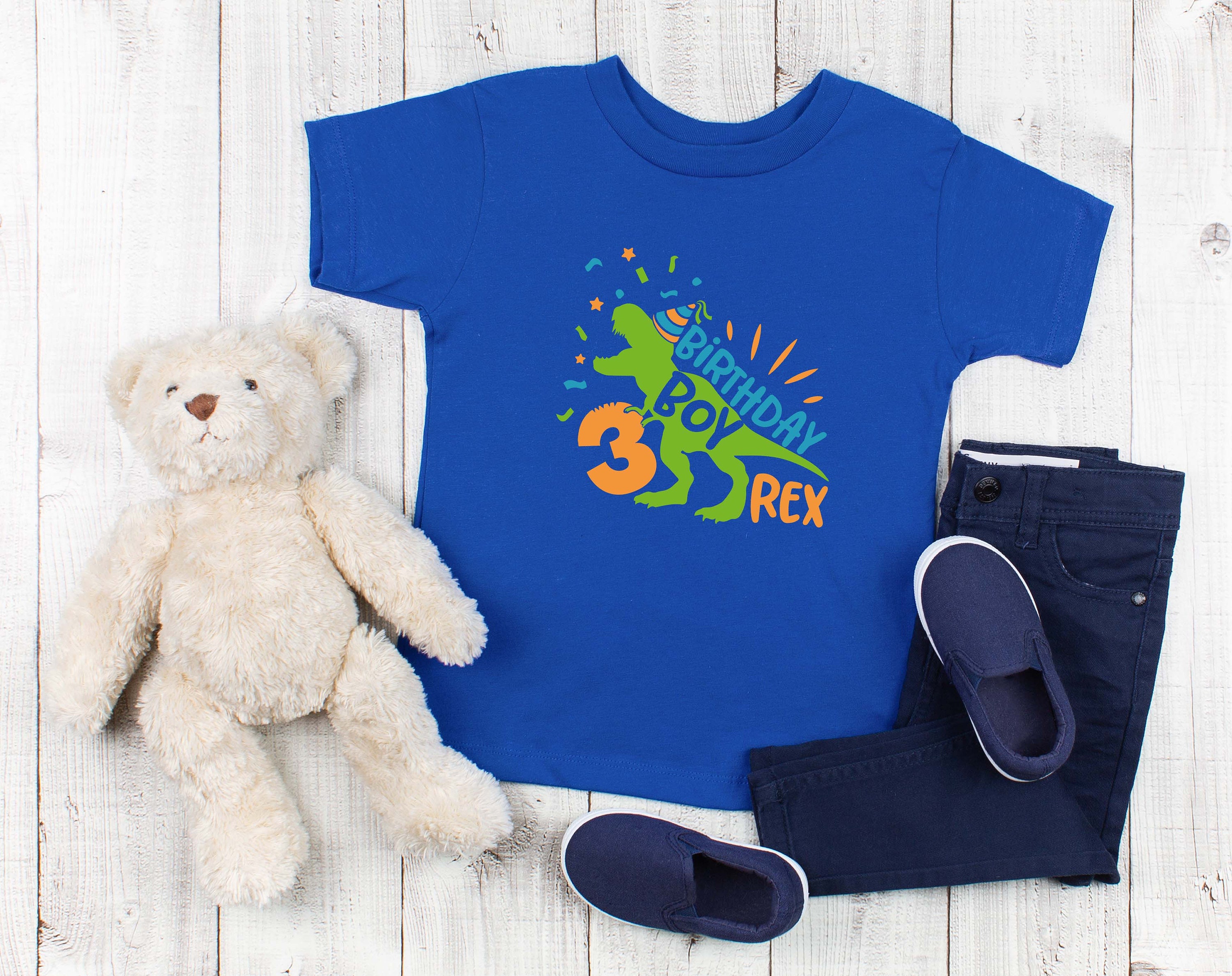 Dinosaur Three Birthday Boy Shirt, Three Rex T-shirt, 3rd T-rex ...
