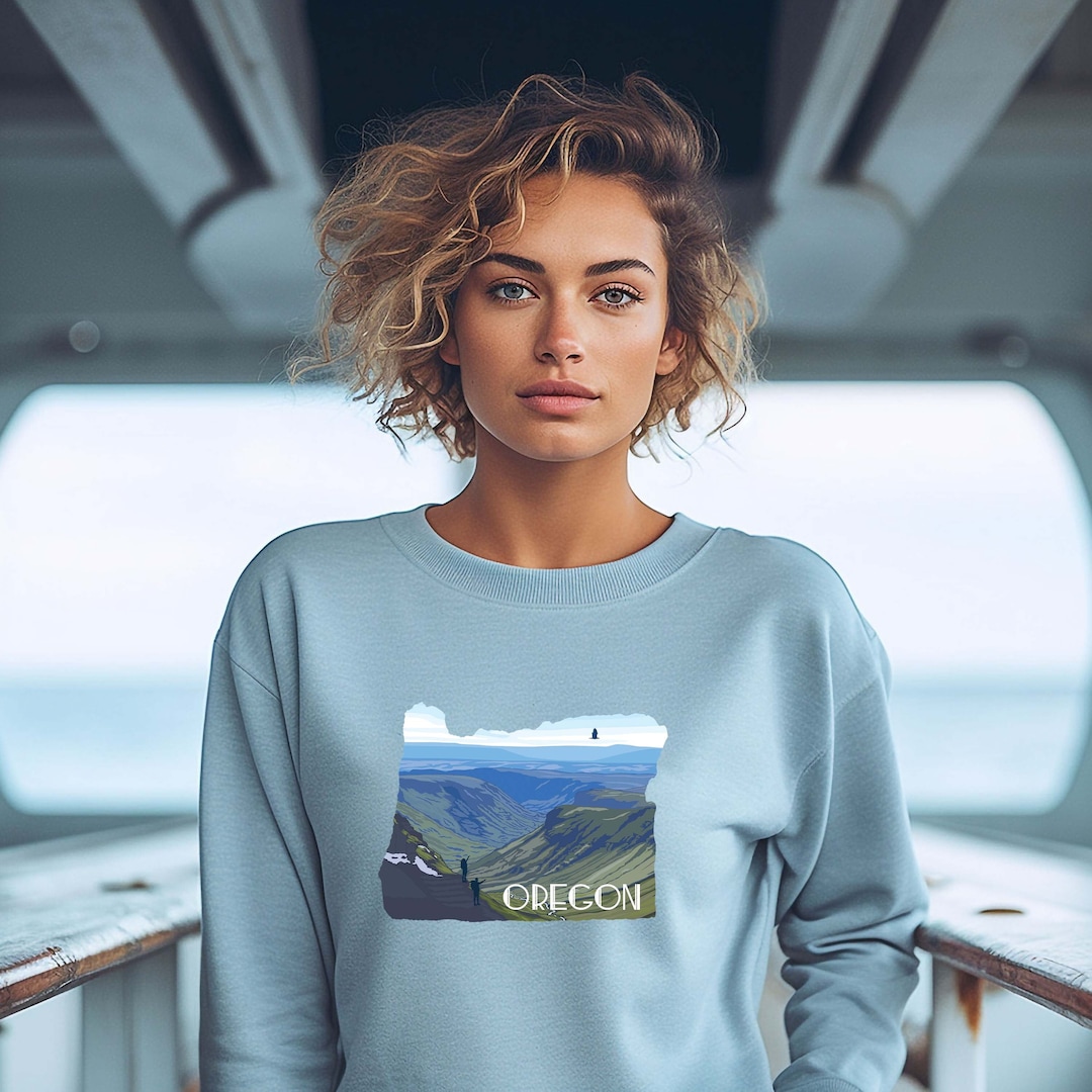 Oregon State Sweatshirt, Oregon State Map Sweat, Oregon Travel Gift ...