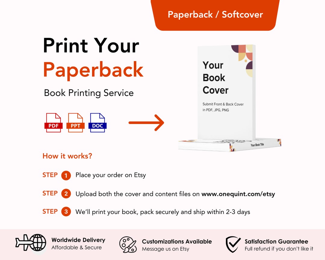 Custom Book Printing (paperback/softcover) | Global Shipping | Top ...