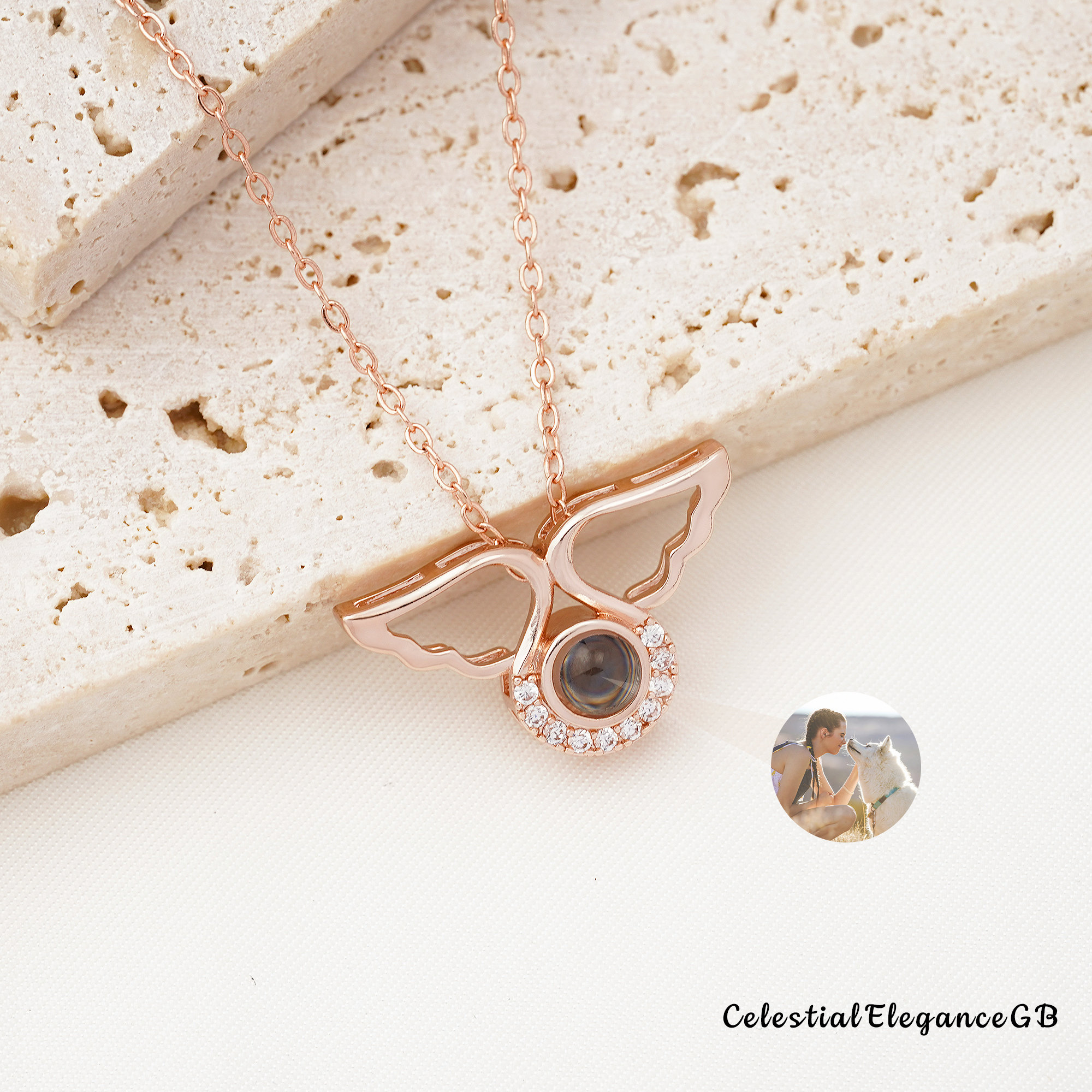 Collar de proyección con foto collares de fotos - Etsy España