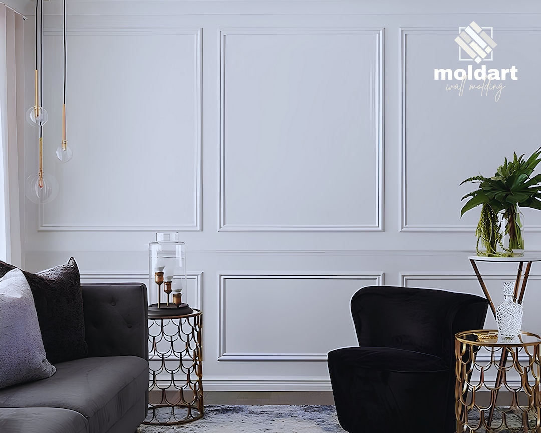 DIY Picture Frame Wall Molding Kit Easy Assembly, Pre-cut & Primed ...