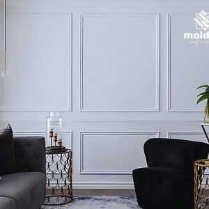 DIY Picture Frame Wall Molding Kit Easy Assembly, Pre-cut & Primed ...