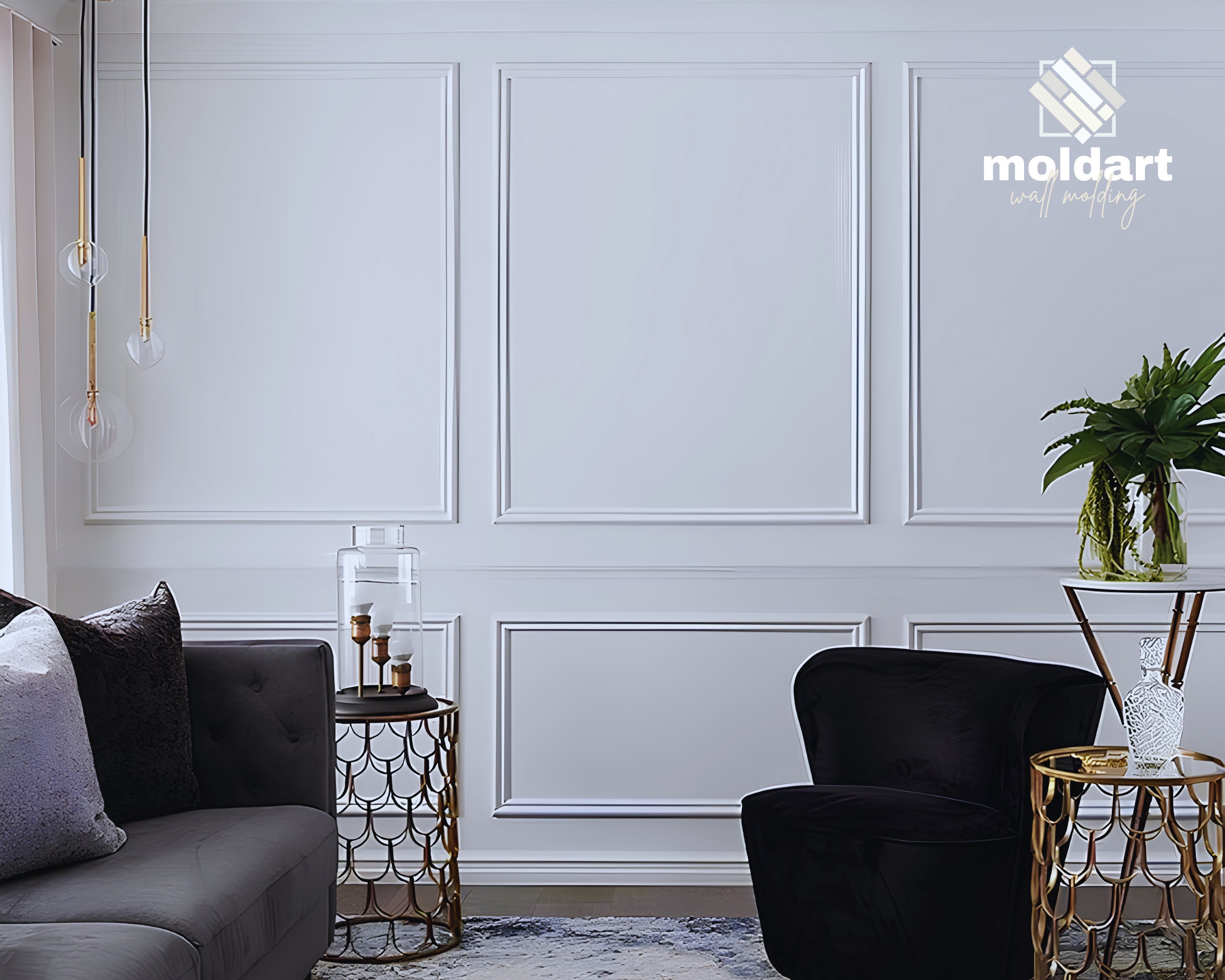 DIY Picture Frame Wall Molding Kit Easy Assembly, Pre-cut & Primed ...