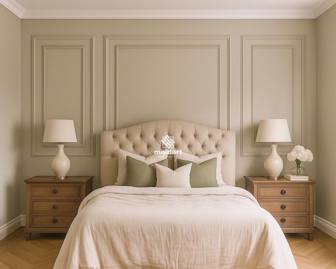 Precut Wall Molding Kit, Ready to Assemble Wall Trim, Nested Frame Wall ...