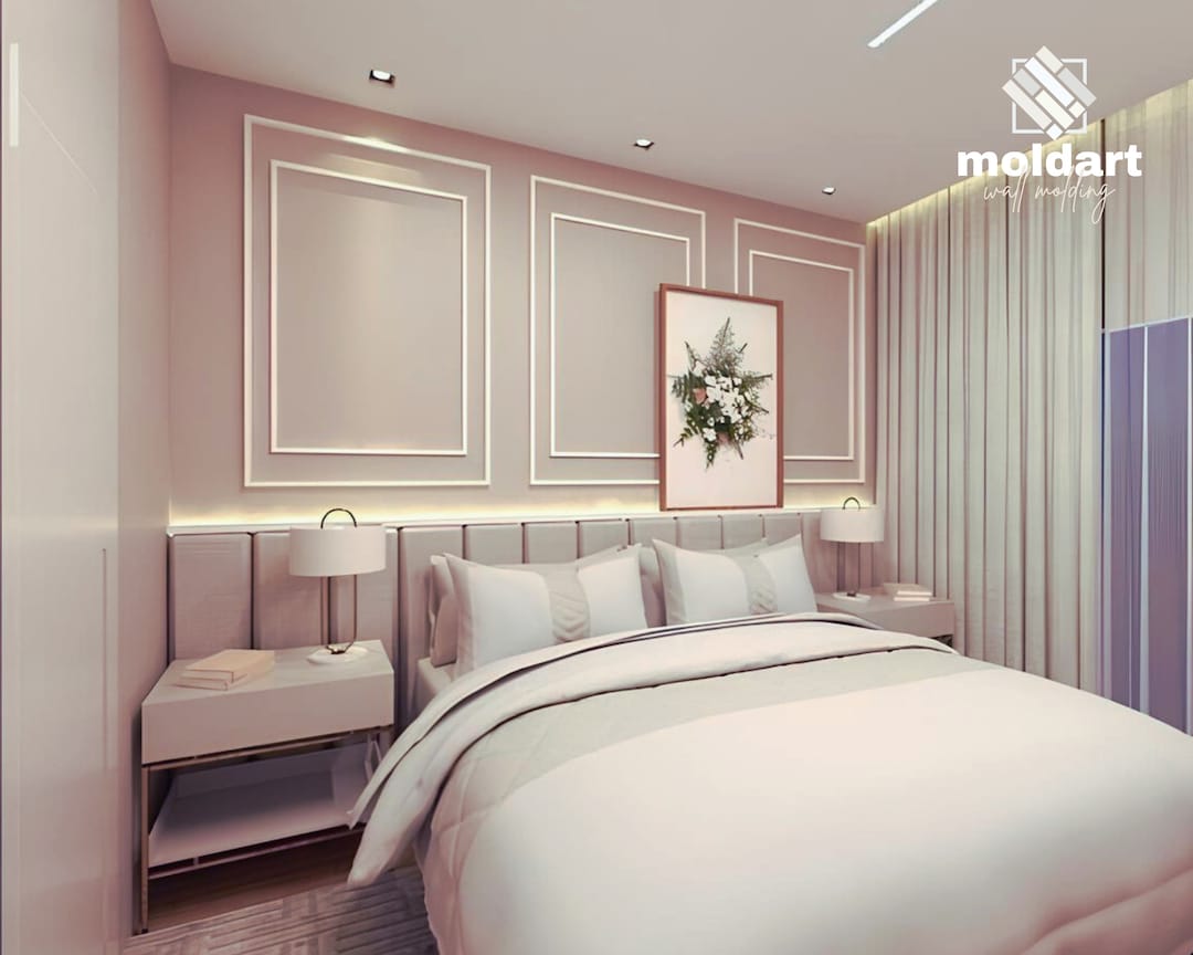 Nested Rectangle Molding, DIY Wall Panelling for Bedroom, Ready to ...