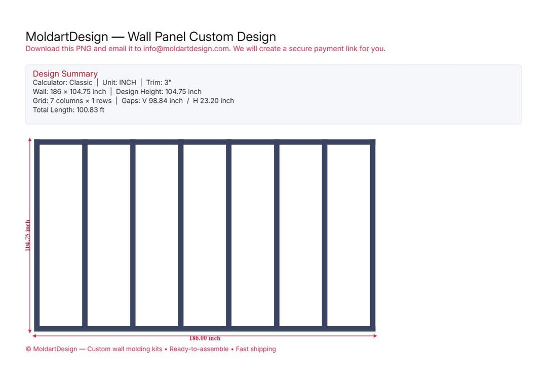 Custom Made Project for Megan Kaiser, 7,5cm (3") Wall Molding - Etsy