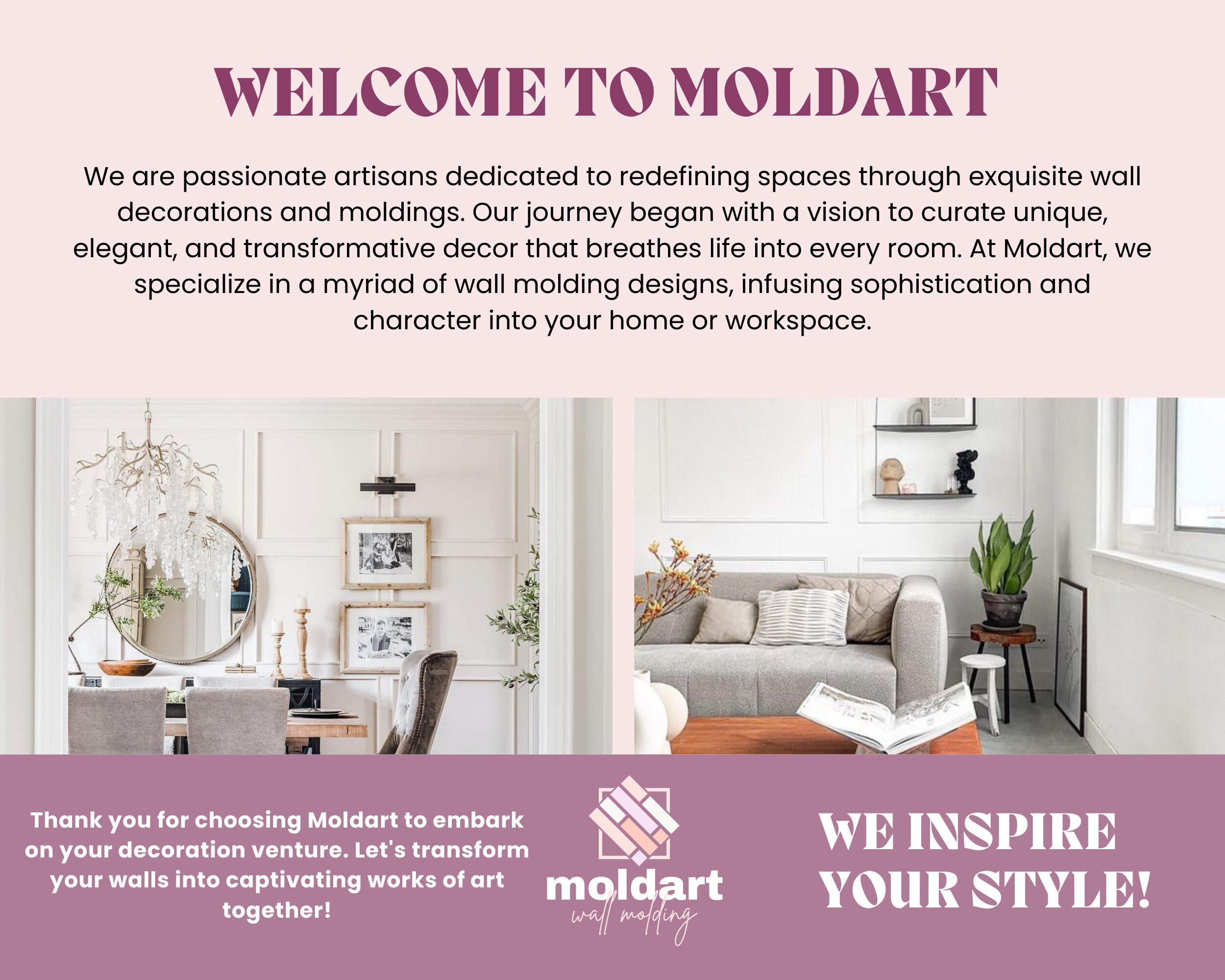 DIY Picture Frame Wall Molding Kit Easy Assembly, Pre-cut & Primed ...