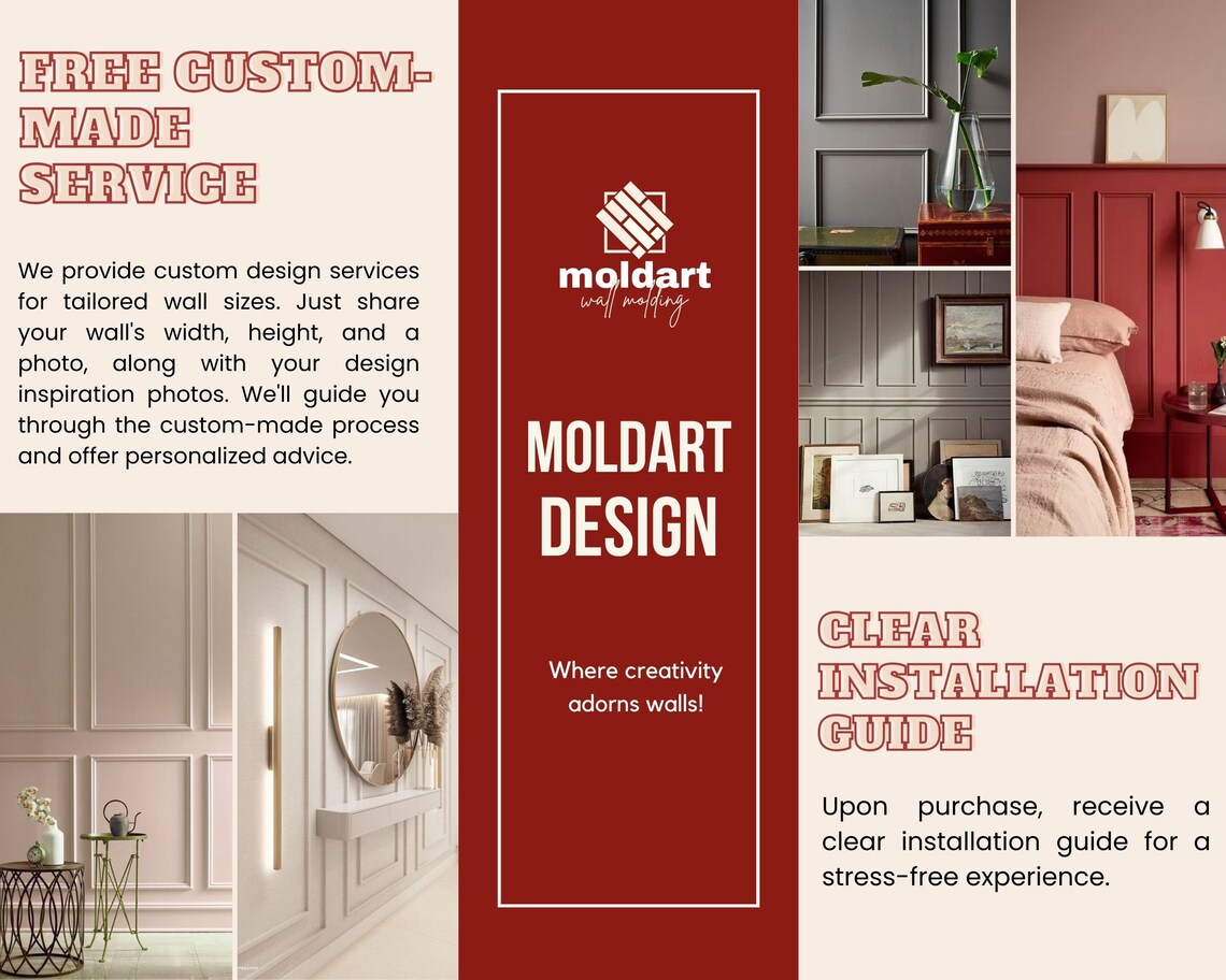 Decorative Wall Panels, DIY Wall Molding Kit, Accent Wall Molding Set ...