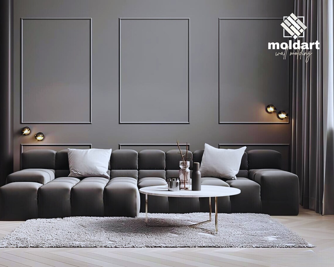 DIY Picture Frame Wall Molding Kit Easy Assembly, Pre-cut & Primed ...