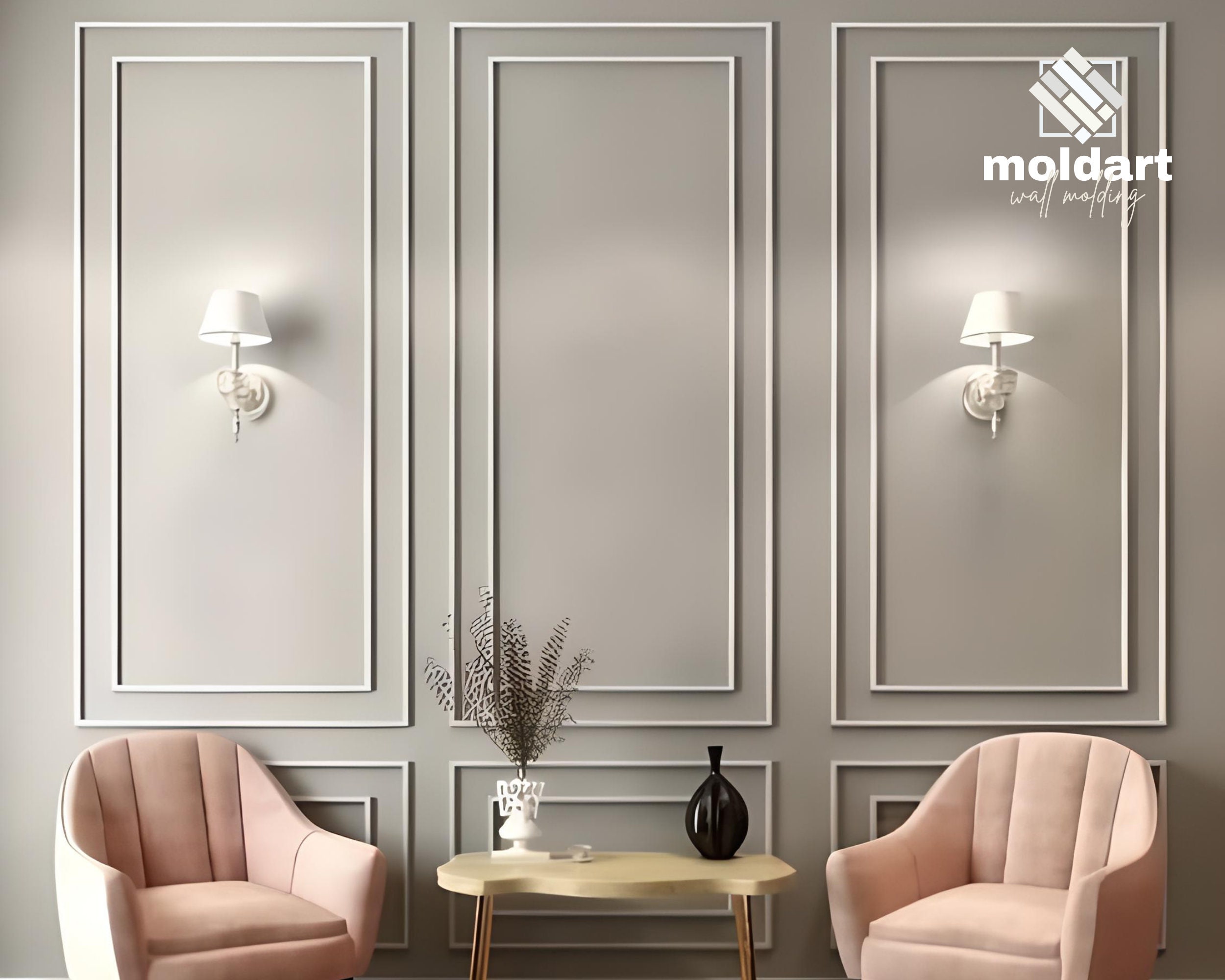 DIY Wall Moulding Package Easy-to-assemble and Install, Pre-cut ...