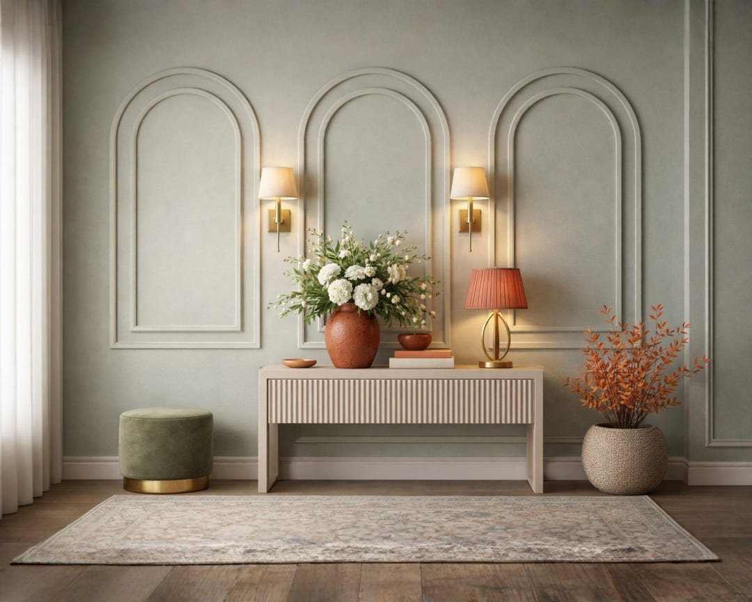 Nested MDF Arched Wall Panel Set, Pre-cut Wall Molding Kit - Etsy