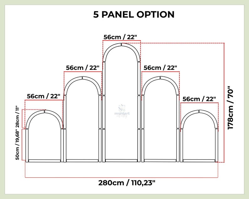 Arched Wall Molding Kit, Precut MDF Trim, DIY Accent Wall Set - Etsy