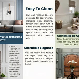 DIY Wall Moulding Package Easy-to-assemble and Install Wall Molding Kit ...