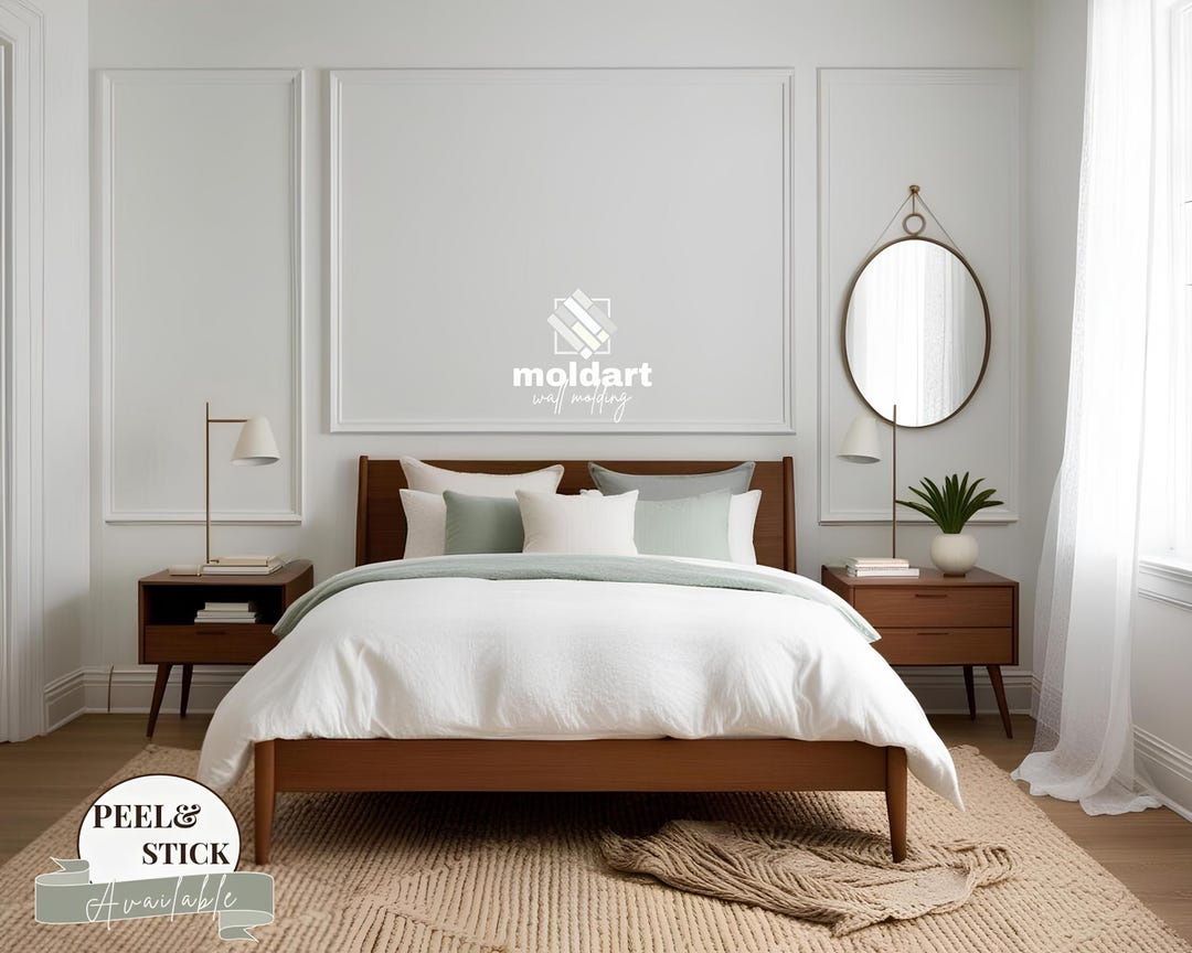 Peel and Stick Wall Molding Kit for Bedroom, Wall Moulding Package for ...