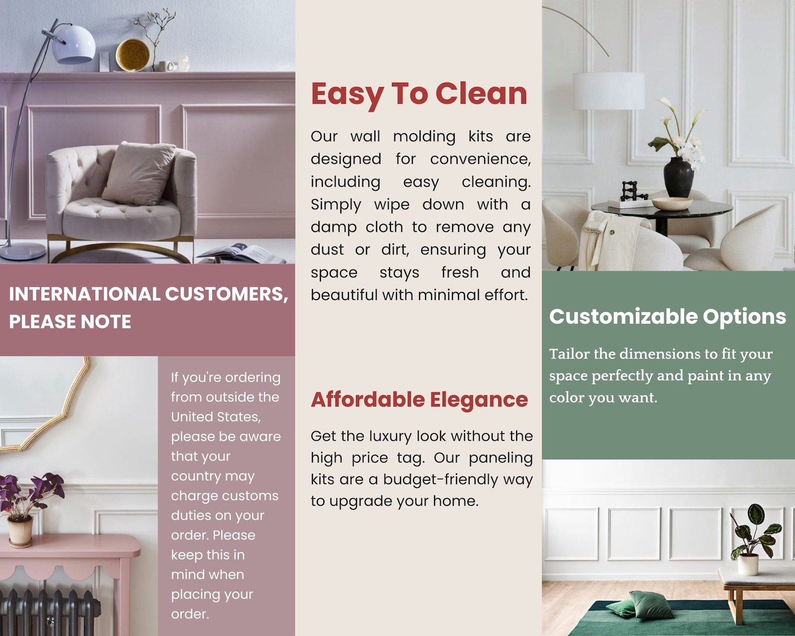 DIY Wall Molding Kit, Pre-cut Primed Wall Trim, Easy to Install Wall ...