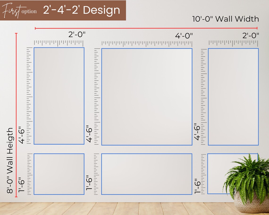 Accent Wall Moulding Set, DIY Assembly, Pre-cut & Primed, Ready-to ...