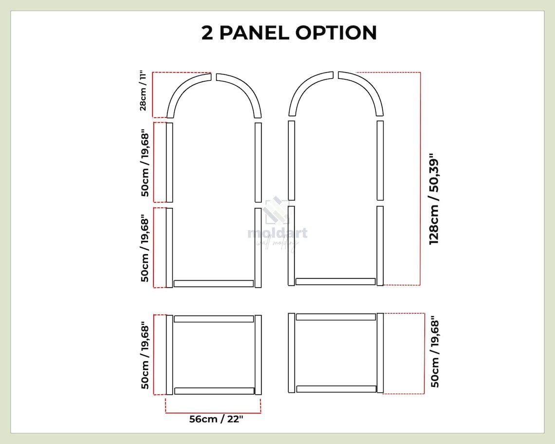 Arched Wall Panel Kit: Pre-cut MDF Wall Molding - Etsy