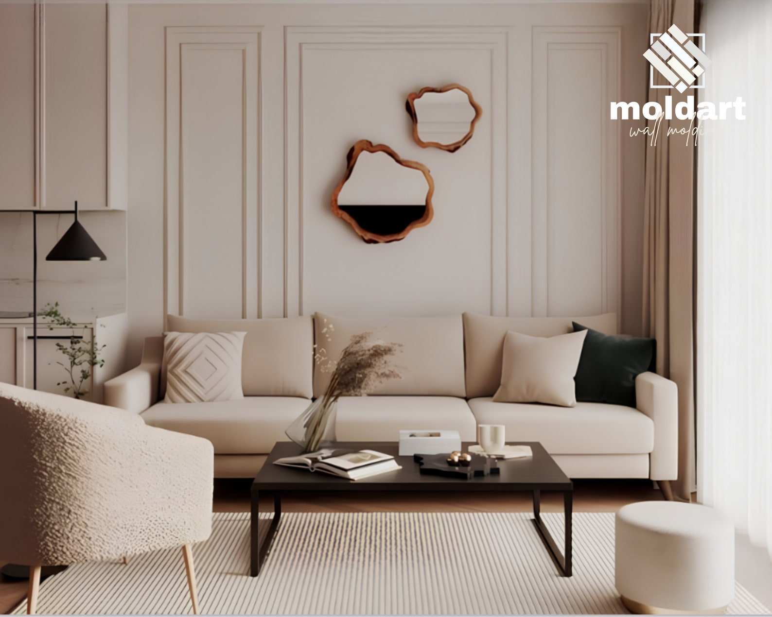 DIY Wall Molding Kit, Pre-cut Primed Wall Trim, Easy to Install Wall ...