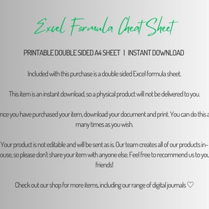 Excel Formulas Cheat Sheet Guide Printable PDF Microsoft Excel Tips ...