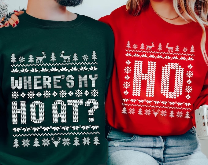 Funny Matching Couples Ugly Christmas Sweaters,mom Dad Gifts,his and ...