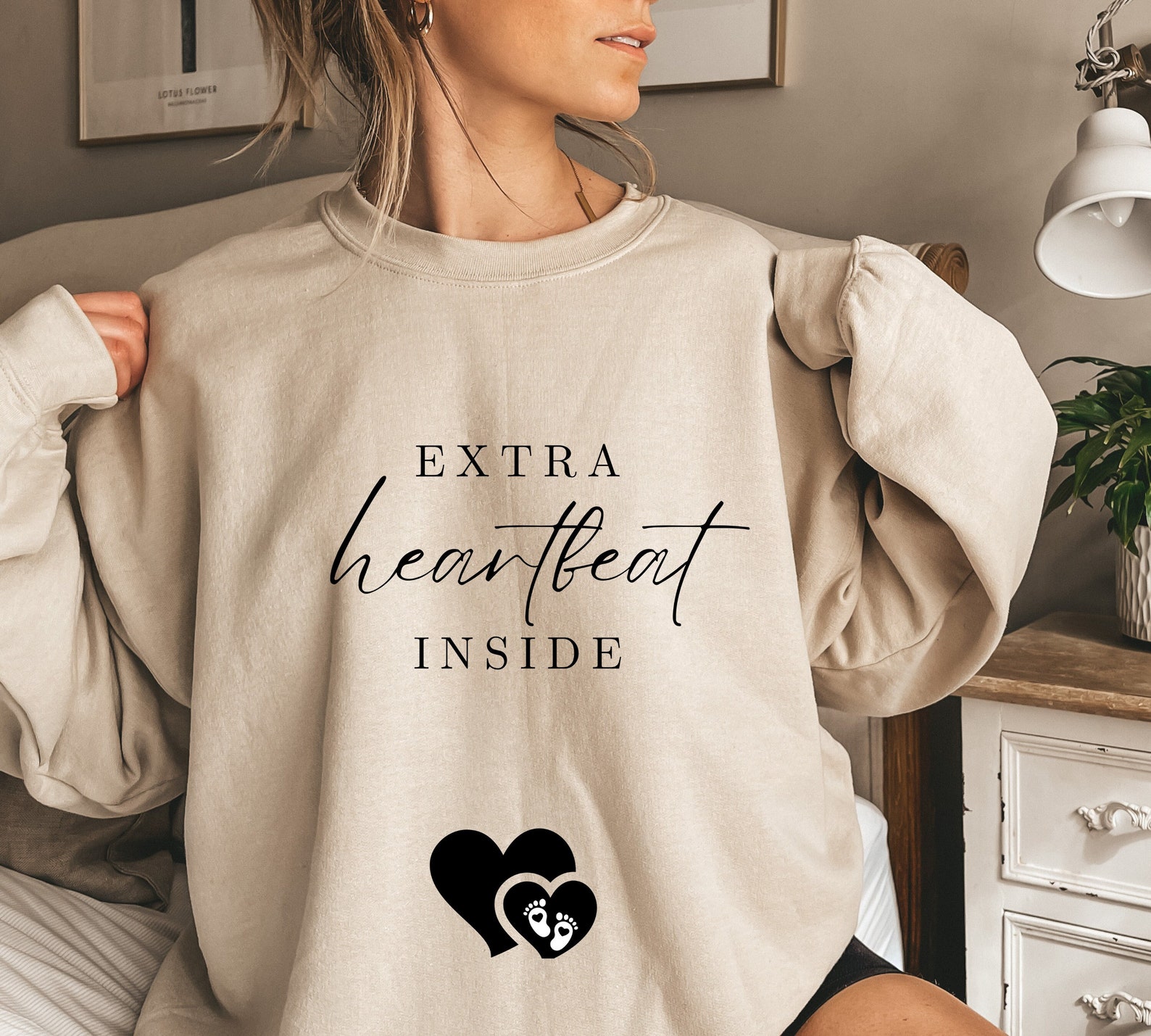 Extra Heartbeat Inside Sweatshirt Pregnancy Reveal Sweatshirt - Etsy