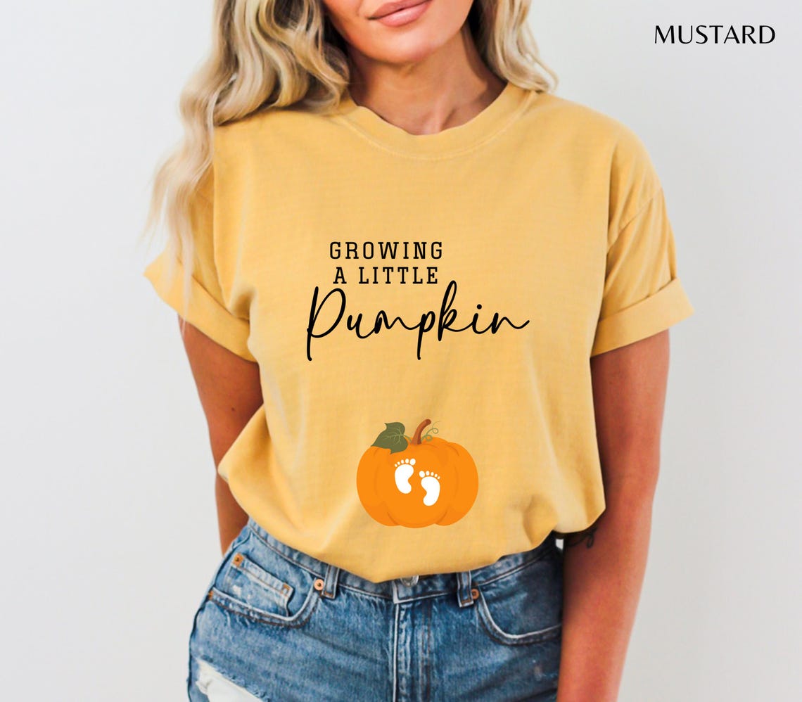 Growing A Little Pumpkin Shirt, Fall Maternity Shirt, Pregnancy ...