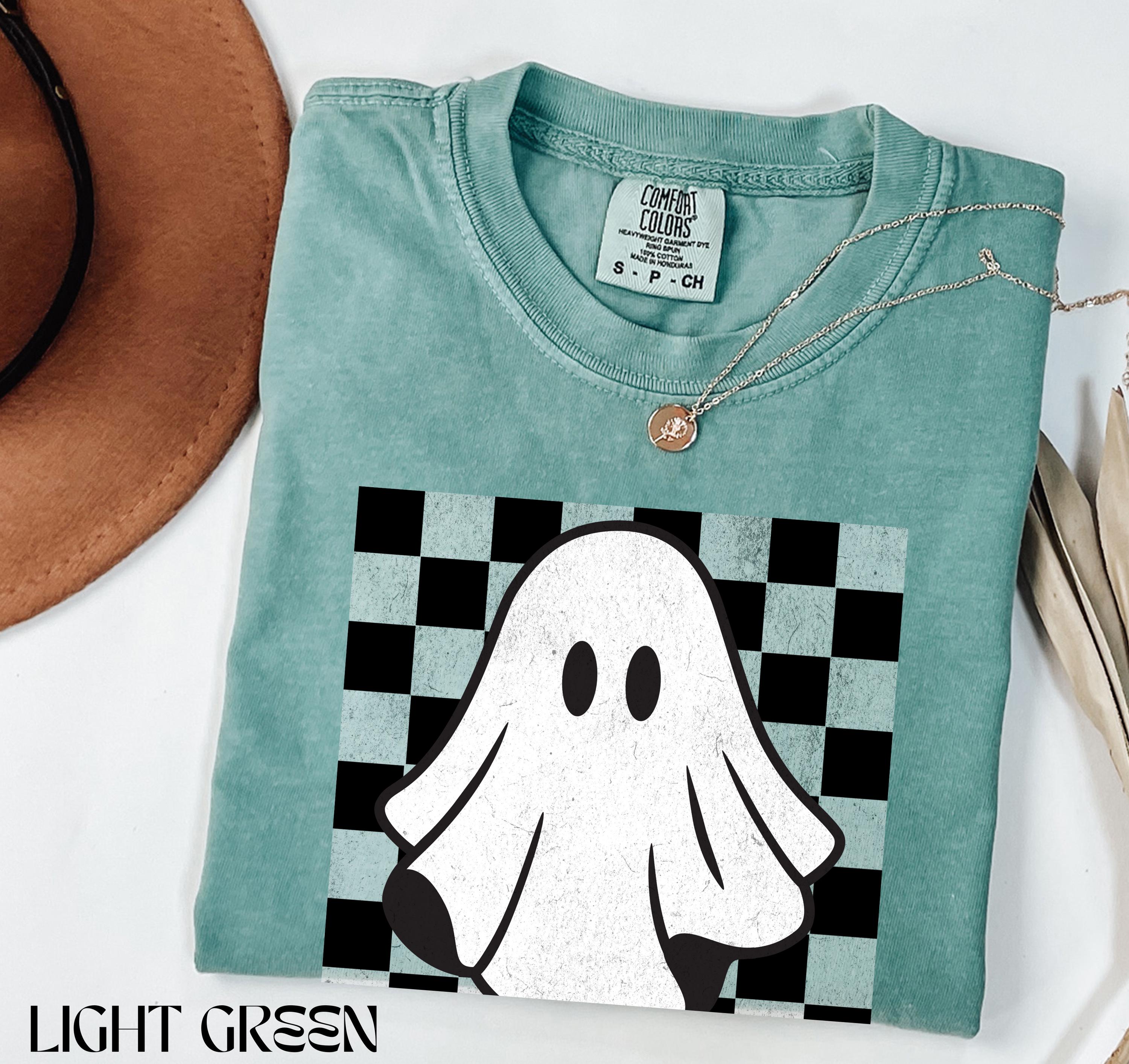 Checkered Ghost Shirt Ghost Checkered Shirt Cute Ghost Shirt Cute ...