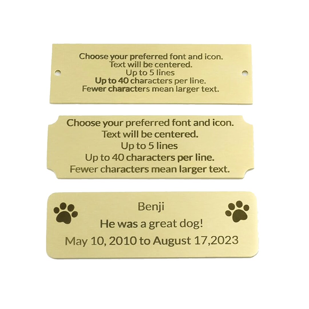 Engraved Deep Name Plate, Personalized Name Plaque, Thickened Brushed ...