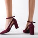 Burgundy Velvet Heels, Red Formal Shoes, Red Wedding Shoes, Ruby ...