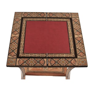 Handmade Wooden Board Games Table: 3-in-1 Chess, Backgammon, Poker ...