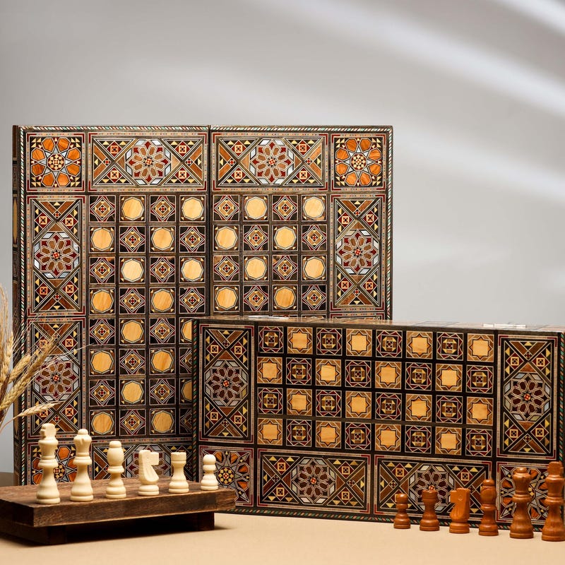 Mosaic Syrian Backgammon - Etsy