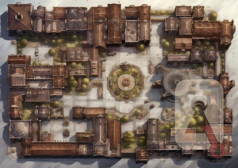 50 Small City Maps Set 1, Dnd City Illustrations, Dungeons and Dragons ...