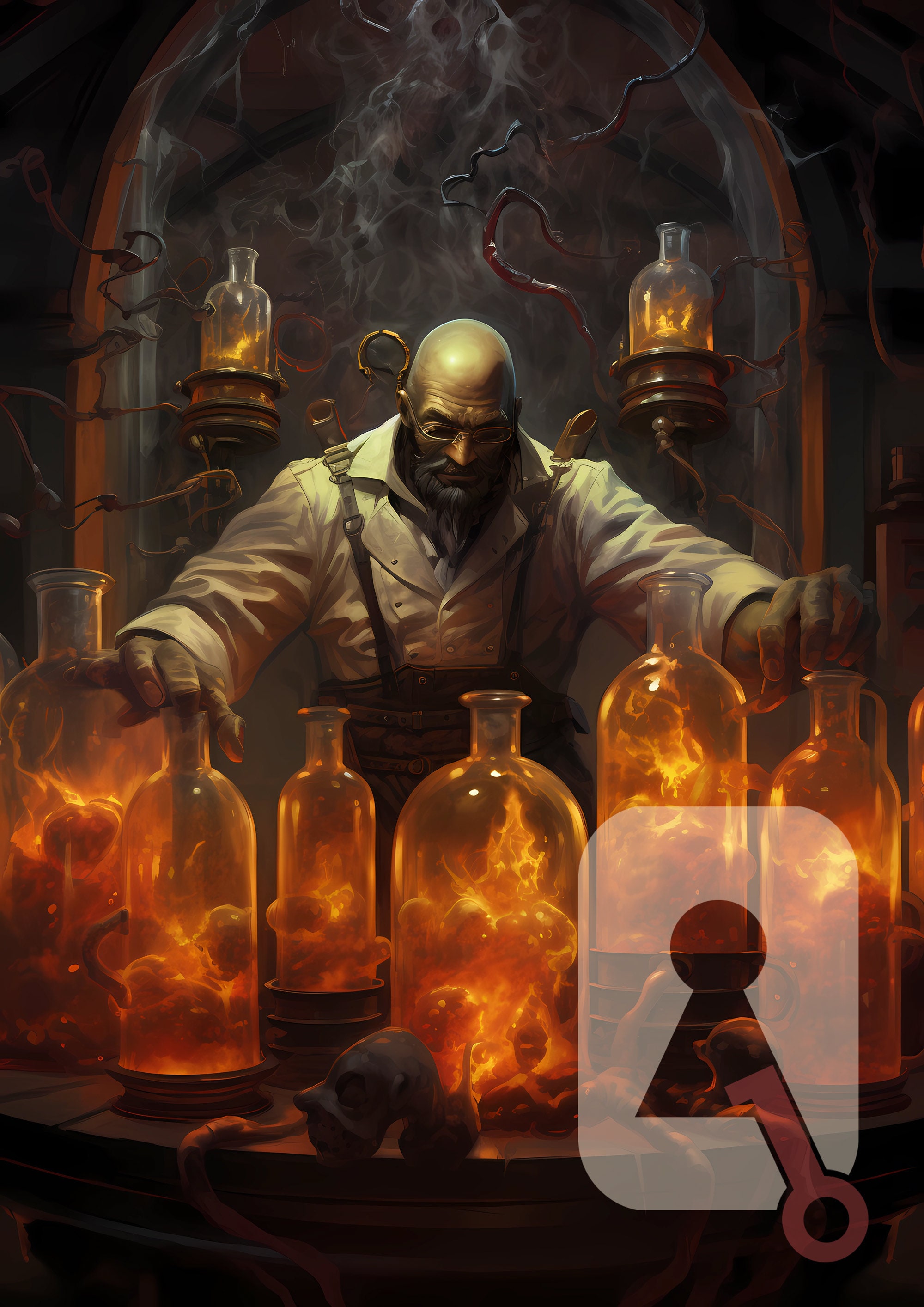 50 Evil Mastermind Portraits Set 1, Dnd Mastermind Illustrations ...