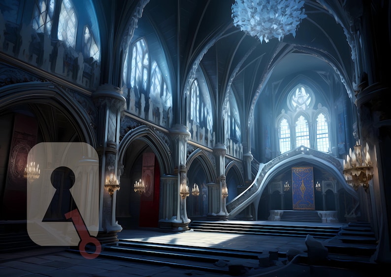 50 Dream Castle Interior Portraits Set 1, Dnd Castle Illustrations ...