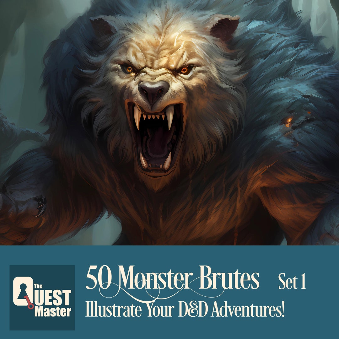 50 Monster Brute Portraits Set 1, Dnd Monster Illustrations, Dungeons ...