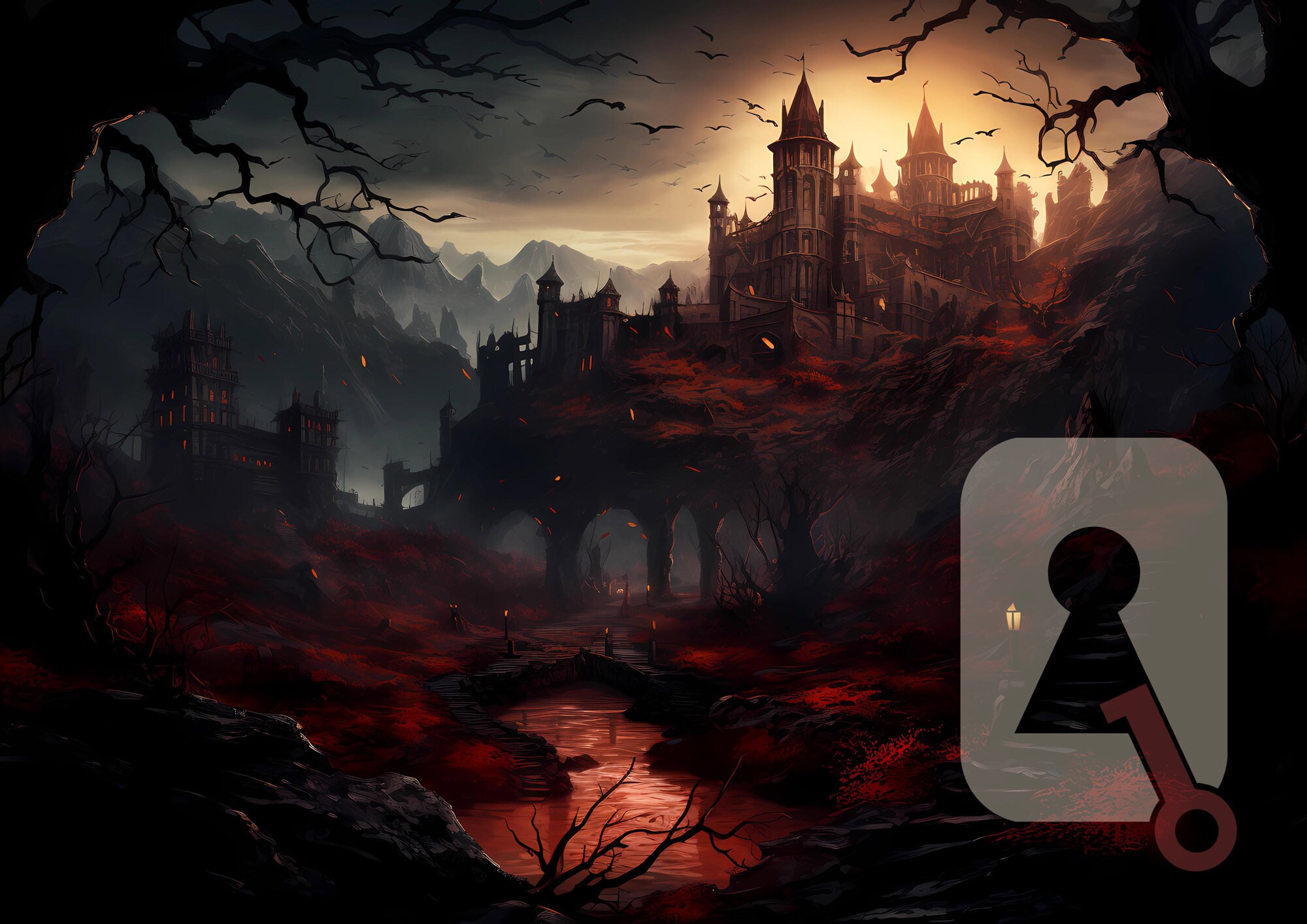 50 Nightmare Castle Portraits Set 1, Dnd Castle Illustrations, Dungeons ...