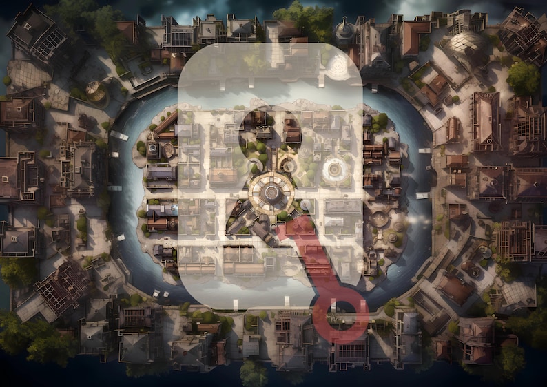 50 Large City Maps Set 1, Dnd City Illustrations, Dungeons and Dragons ...