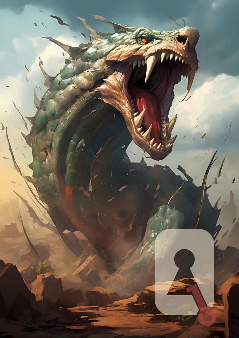 50 Ancient Serpent Portraits Set 1, Dnd Monster Illustrations, Dungeons ...