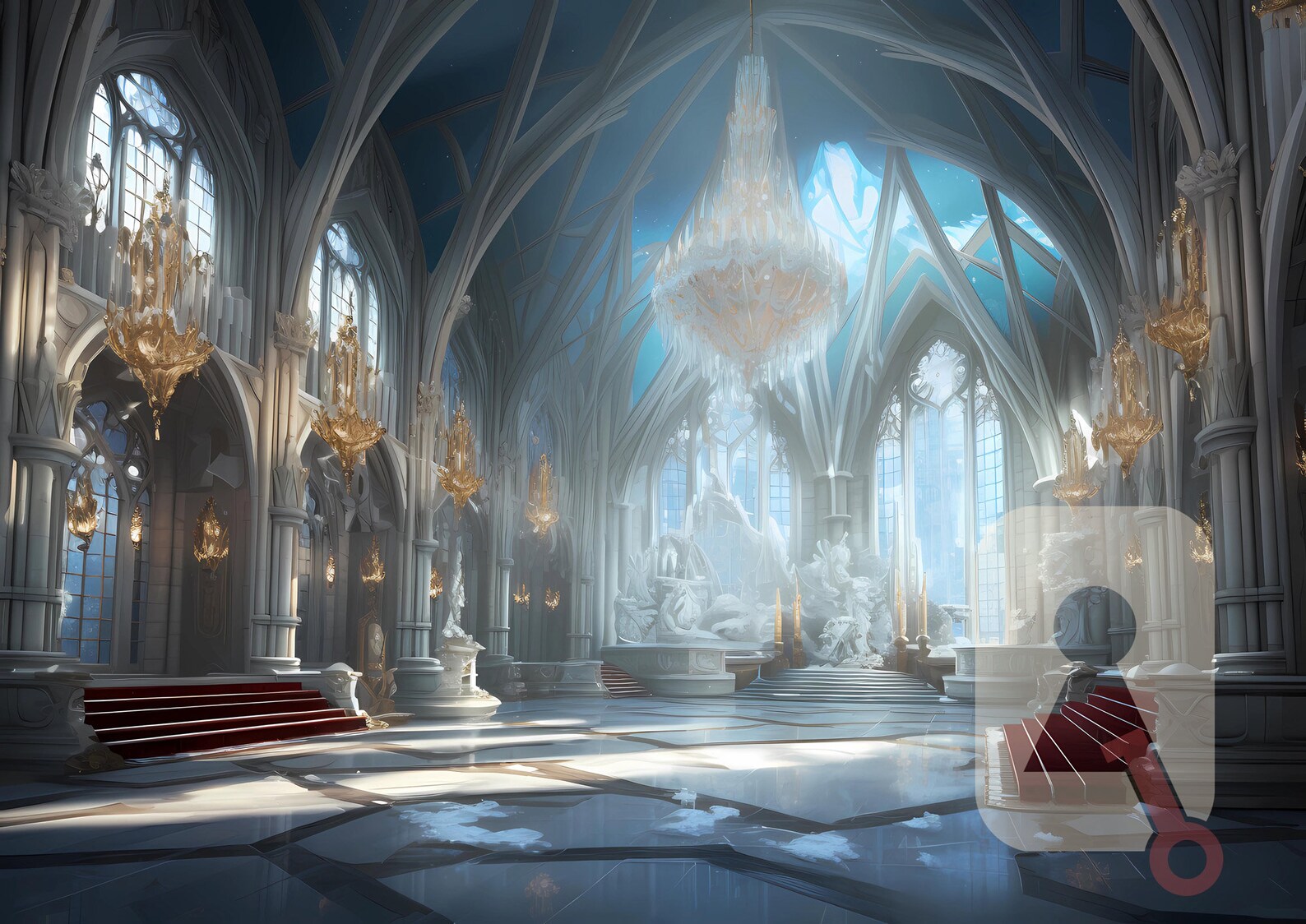 50 Dream Castle Interior Portraits Set 1, Dnd Castle Illustrations ...