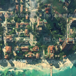 50 Large Tropical Maps Set 1, Dnd Tropical Village Illustrations ...
