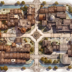 50 Small City Maps Set 1, Dnd City Illustrations, Dungeons and Dragons ...